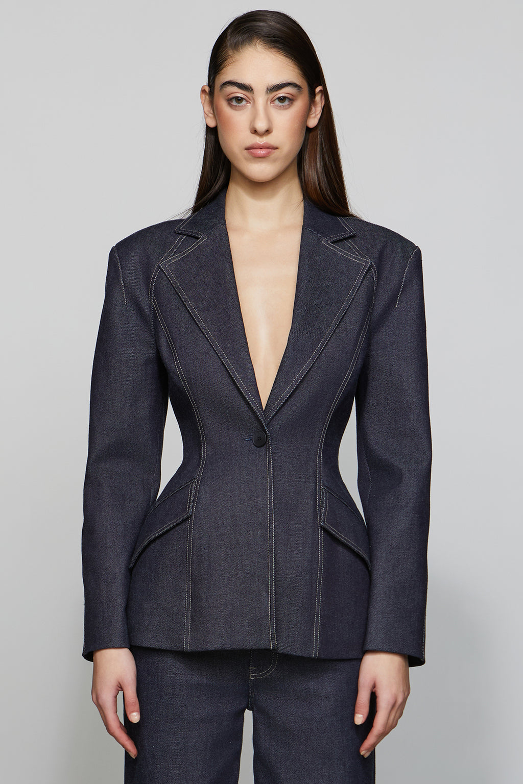 Owen Structure Denim Blazer – ET OCHS