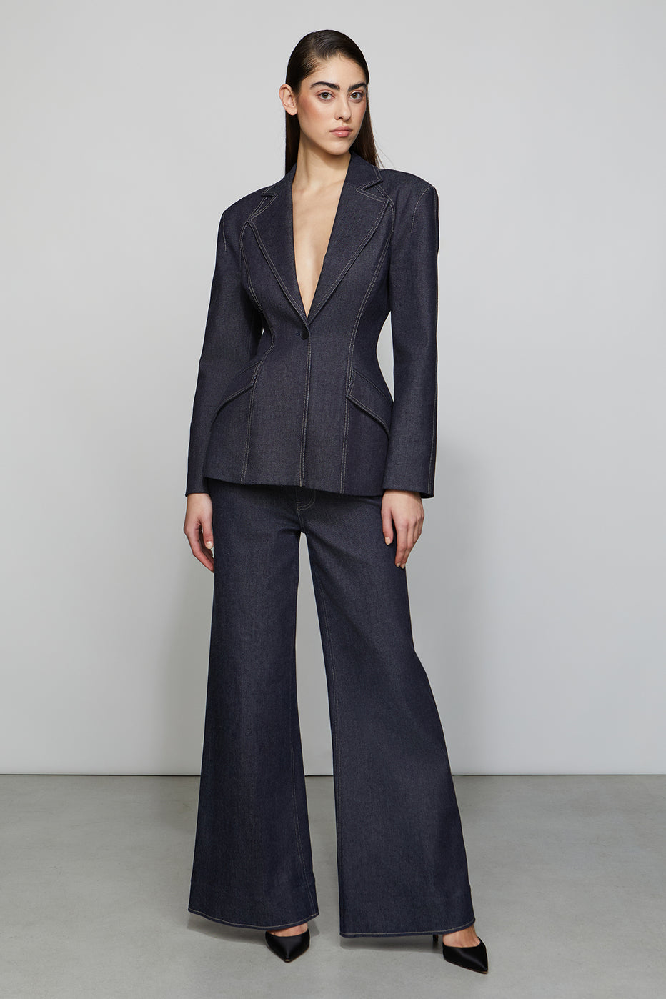 Owen Structure Denim Blazer – ET OCHS